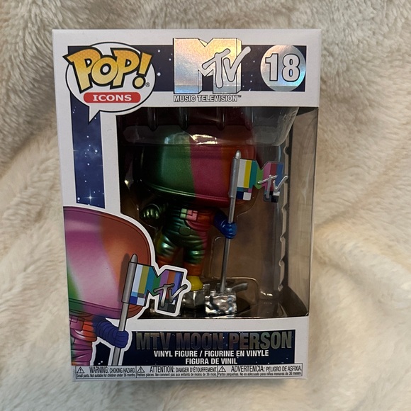 Funko | Toys | Nib Funko Pop Icons Mtv Moon Person With Rainbow Colors ...